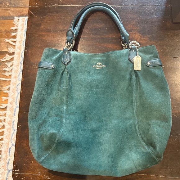 Bags | Coach Suede Purse | Poshmark
